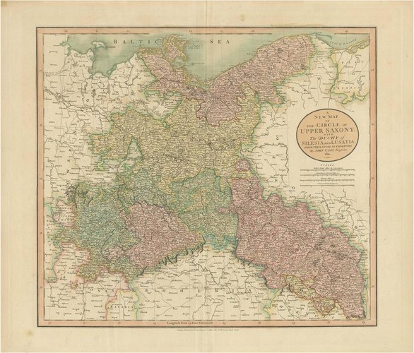 Antique Map of the Eastern Part of Germany, 1811 for sale at Pamono