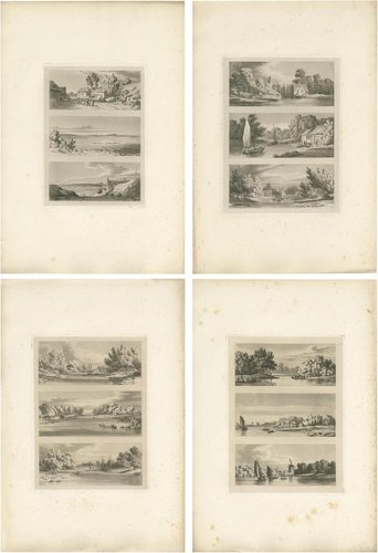 Flanders and Holland, 1820, Paper, Set of 4 for sale at Pamono