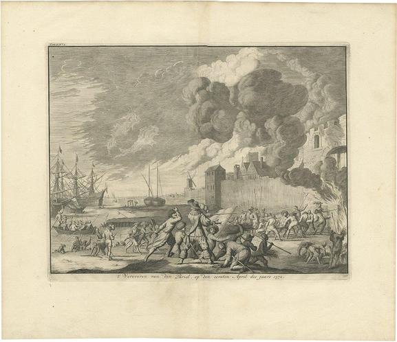 Conquest of Den Briel, 1730, Paper for sale at Pamono