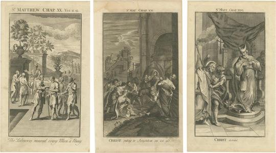 Three Biblical Engravings, 1735, Paper, Set of 3 for sale at Pamono
