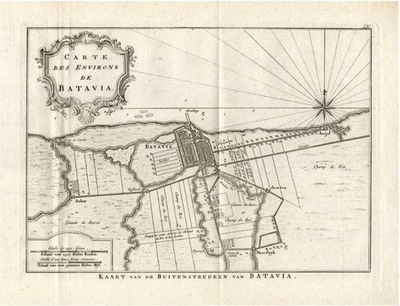 Antique Map of Batavia by Conrade, 1782 for sale at Pamono