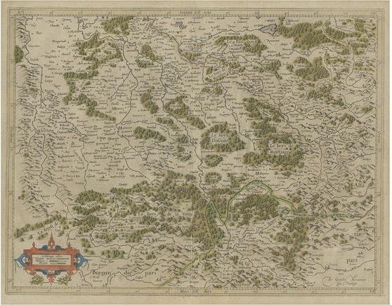 Antique Map of the Southern Lorraine Region attributed to Mercator ...