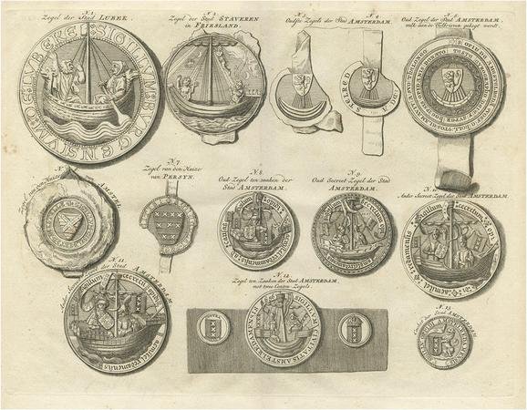 Seals of Lubeck, 1767, Paper for sale at Pamono