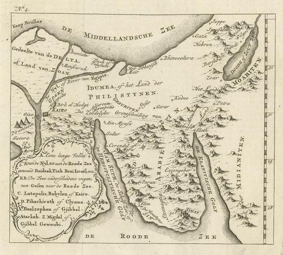 Antique Map of Edom, 1773 for sale at Pamono