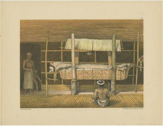Carl Alfred Bock, Dayak Chief in Borneo, 1881, Paper for sale at Pamono