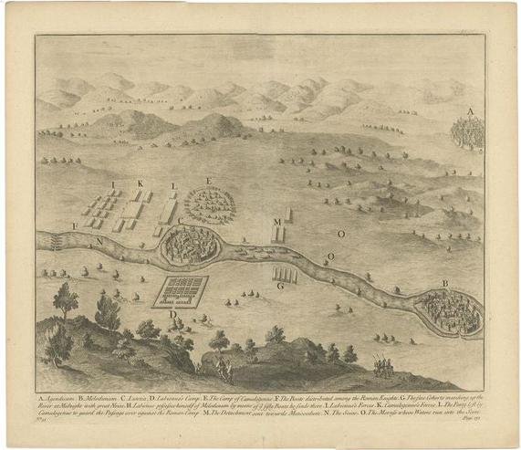 T. Baptist and D. Stoopendaal, Illustration of the Camp of Labienus and ...