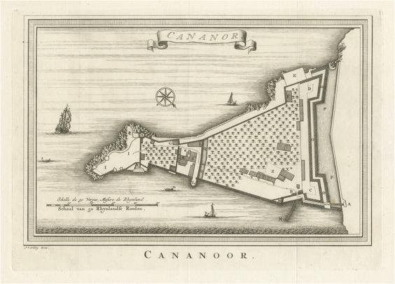 Map of Cannanore Fort, Kerala, India by Jakob Van Der Schley for sale ...