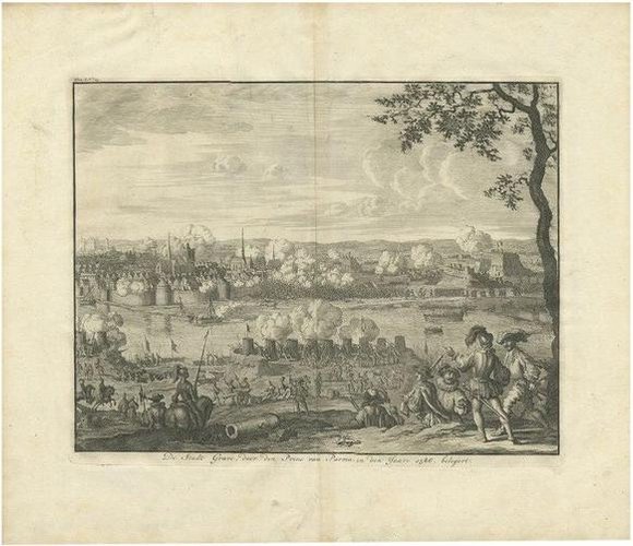 Siege of Grave, 1730, Paper for sale at Pamono