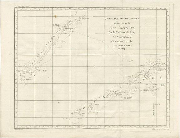 Antique Chart of the Voyage of Captain Cook by Benard, 1780 for sale at ...