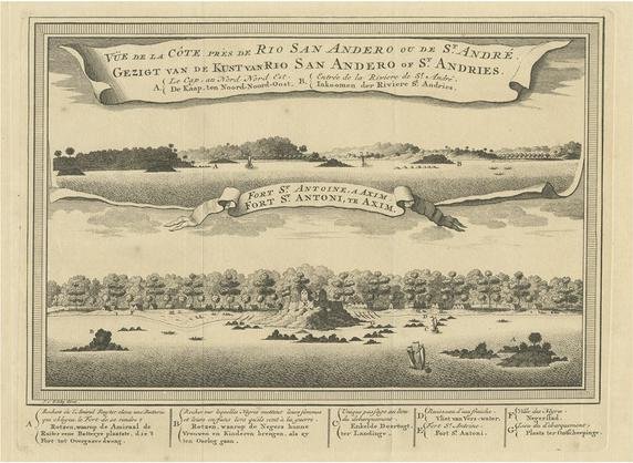 Fort on the Ivory Coast and Axim, 1748, Paper for sale at Pamono
