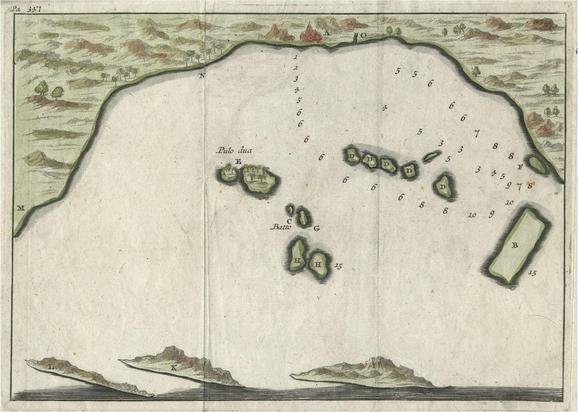 Small Map of Banten Bay on Java, 1725 for sale at Pamono