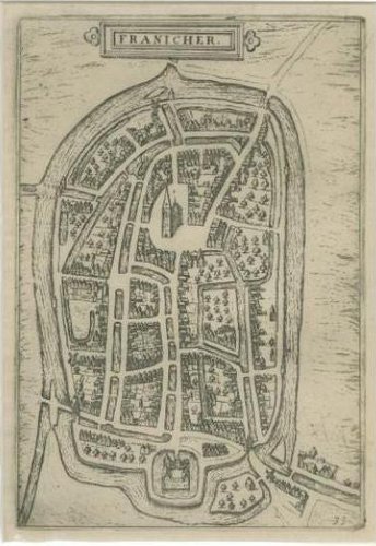 Antique Map of the City of Franeker by Guicciardini, 1612 for sale at ...