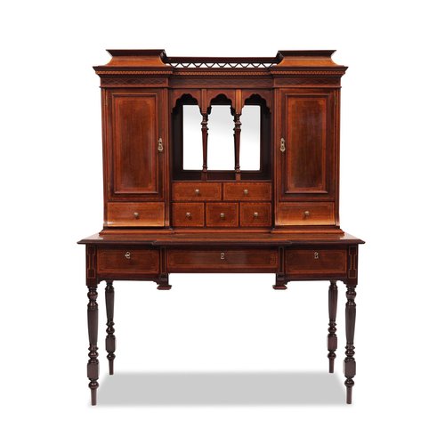 Victorian Writing Desk with Upper Cabinet, England, 1870s for sale at ...