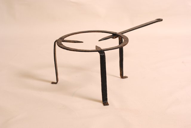 Antique French Wrought Iron Tripod Fireplace Stand, 1890s for sale at ...