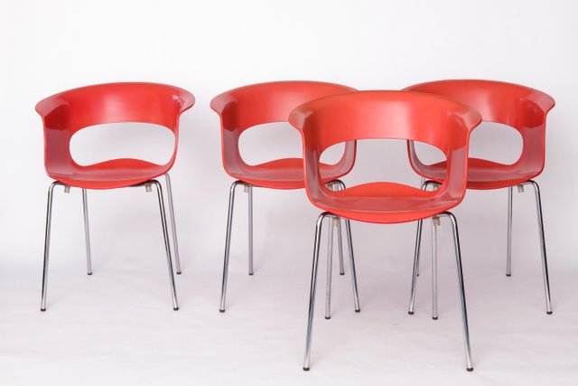 Italian Stackable Dining Chairs, 2000s, Set of 4 for sale at Pamono