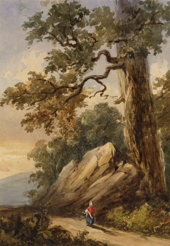 Circle of James Ward RA, Trees by Rocky Path, Early 1800s, Watercolour ...