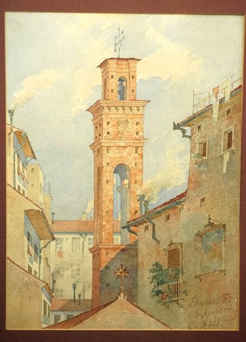 Carl Mell, View of the Church of the Holy Apostles in Florence, 20th ...