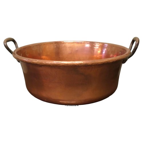 Large Antique Double Handled Copper Jam Pan, 1850 for sale at Pamono