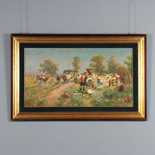Pietro Barucci, Countryside Glimpse, 19th Century, Oil on Canvas ...