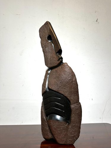 Abstract Modernist Soapstone Sculpture for sale at Pamono
