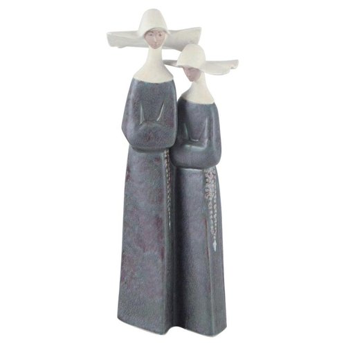 Large Ceramic Nun Figurine from Lladró, Spain, 1970s for sale at Pamono