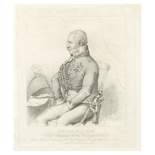H. Meyer, Portrait of Field Marshal Von Blücher, Prussian Commander ...