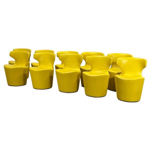 Vintage Yellow Butterfly Chairs by Naoto Fukasawa for B&B Italia, Set ...