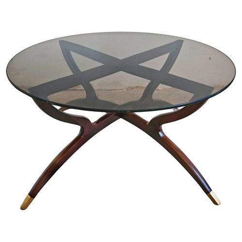 Mid-Century Ash Spider Coffee Table in the style of Carlo de Carli ...