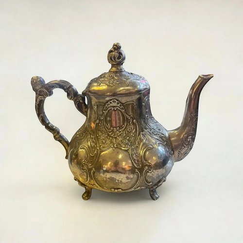 Baroque Teapot in 800 Silver, 1890s for sale at Pamono