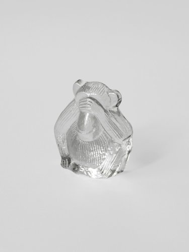 Vintage Ape Can't See Paperweight in Crystal Glass by Lisa Larson, 1970 ...