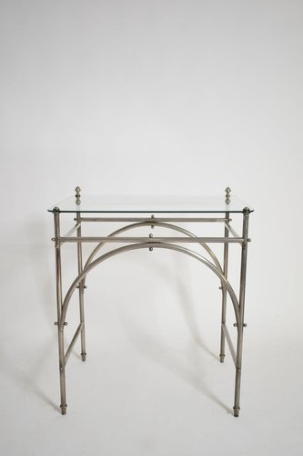 Tubular Chrome Iron and Glass Table, 1920s for sale at Pamono