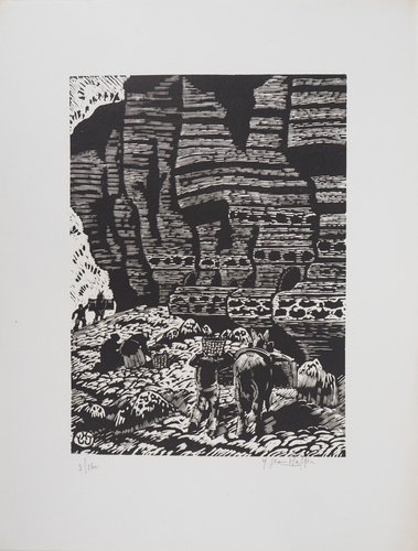Yvonne Jean-Haffen, Brittany, Cliffs, 1929, Original Signed Woodcut for ...