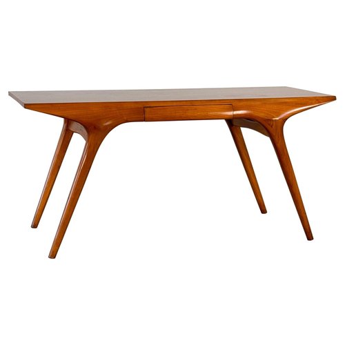 Sculptural Writing Desk in Walnut by Carlo De Carli, Italy, 1950s for ...