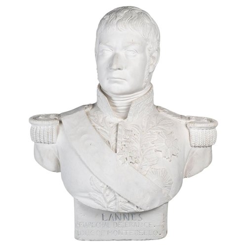 Large Sculpture Bust of Marshal Lannes, 1700s-1800s, Plaster for sale ...