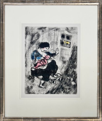 Marc Chagall, The Wolf, the Mother, and the Child, 1954, Etching for ...