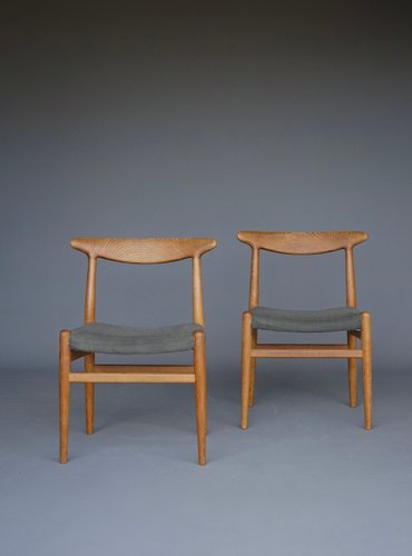 Oak W2 Chairs by Hans J. Wegner for C.M. Madsen, 1960s, Set of 2 for ...