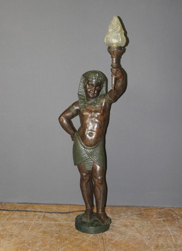 Egyptian Style Nubian Torch Holder in Cast Iron, 19th Century for sale ...