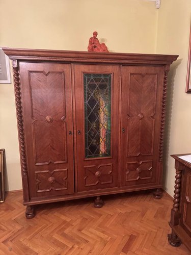 Spanish Style Oak Wardrobe, Early 20th Century for sale at Pamono
