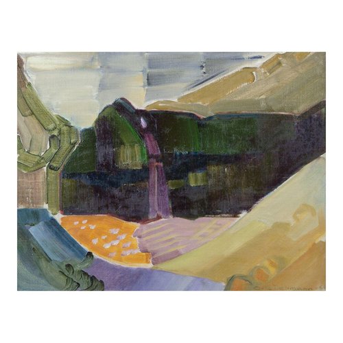 Orla Lehmann, Abstract Landscape, 1968, Oil on Canvas for sale at Pamono