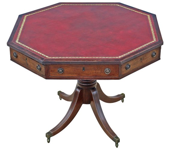 Octagonal Game Table in Mahogany for sale at Pamono
