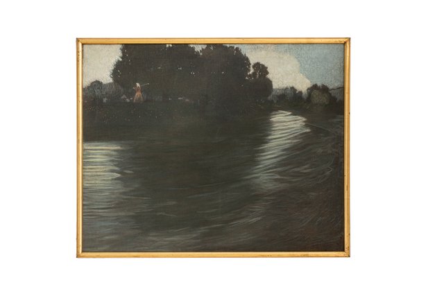 Rudolf Quittner, Willows, 1904, Oil on Canvas for sale at Pamono