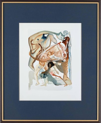 Salvador Dali, The Inferno, Canto 11: On the Edge of the Seventh Circle ...