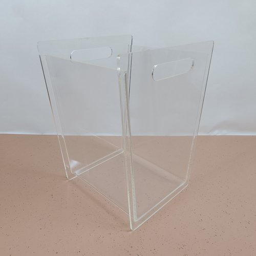 Waste Bin in Acrylic Glass, 1980s for sale at Pamono