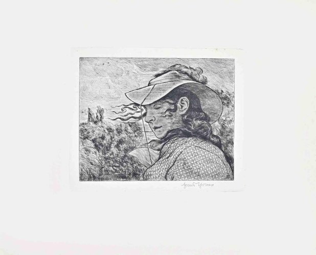 Hans Thoma 1, Portrait, Etching for sale at Pamono