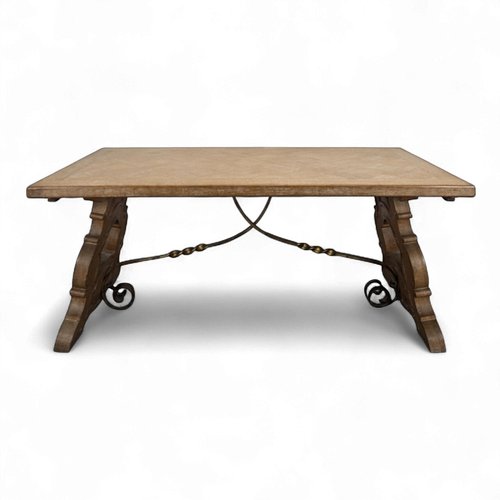 Spanish Style Table in Limed Oak for sale at Pamono