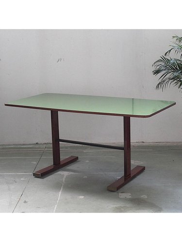 Vintage Italian Green Formica Table, 1950s for sale at Pamono