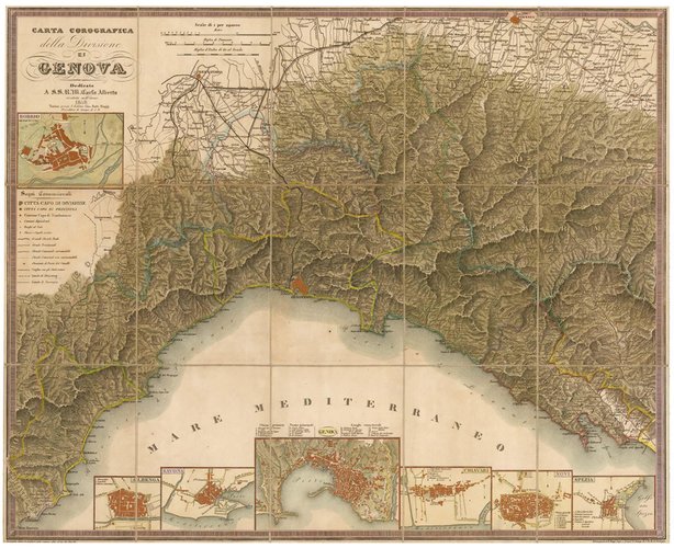 Map of Genoa and Liguria for sale at Pamono