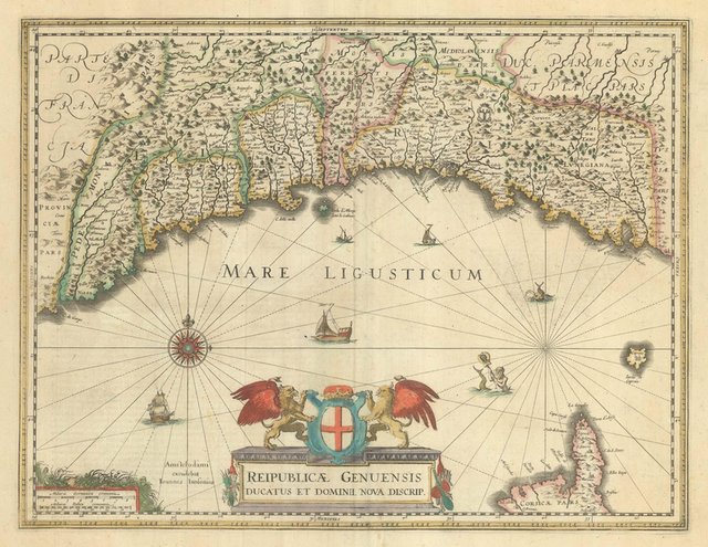 Map of Liguria, 17th Century for sale at Pamono