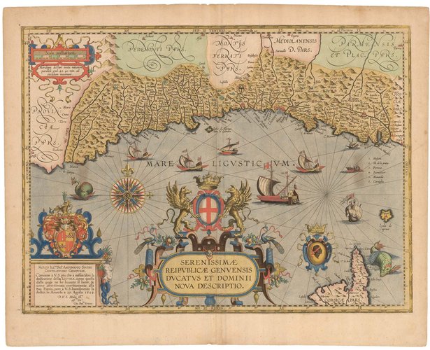 Map of Liguria, 17th Century for sale at Pamono