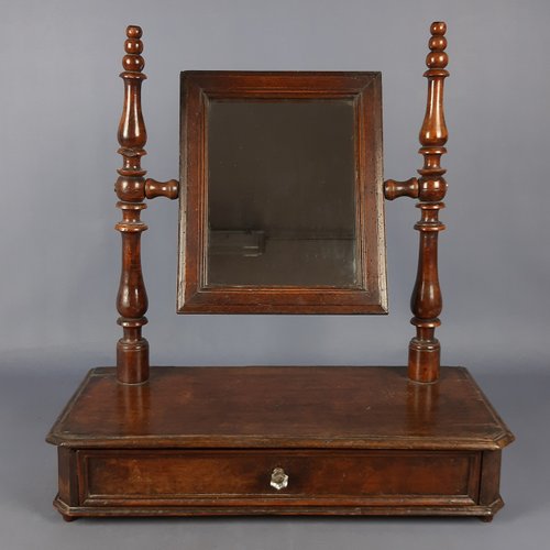 Tablero de mesa abatible vintage de madera con espejo y cajón expositor ...